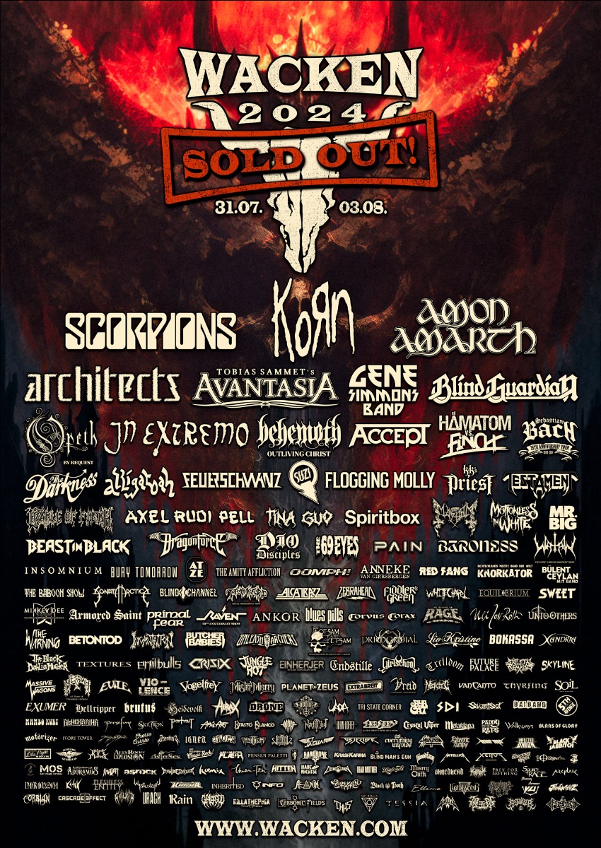 Heute offizieller Start auf den Hauptbühnen beim Wacken Open Air 2024 ...